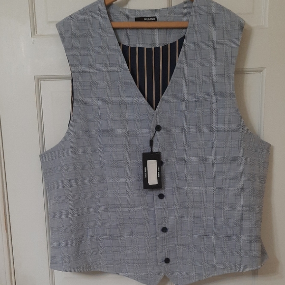 Murano | Jackets & Coats | Murano Blue And White Checkered Fabric ...
